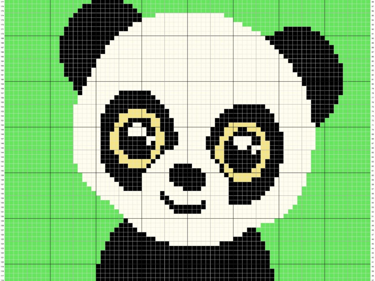 Panda Crochet Blanket Pattern - C2C Graph, Written Pattern (PDF) - Etsy