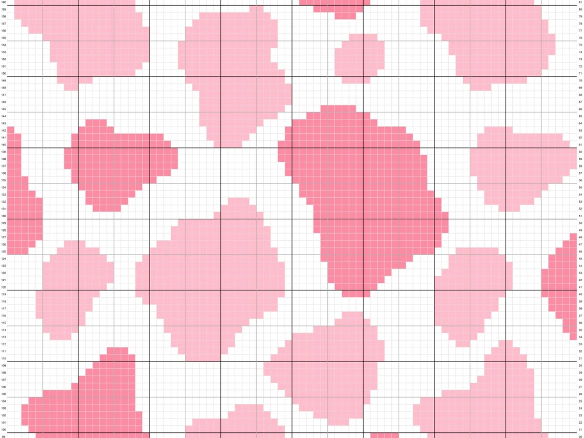 Strawberry Cow Print Graph and Pattern C2C & Tapestry Crochet - Etsy