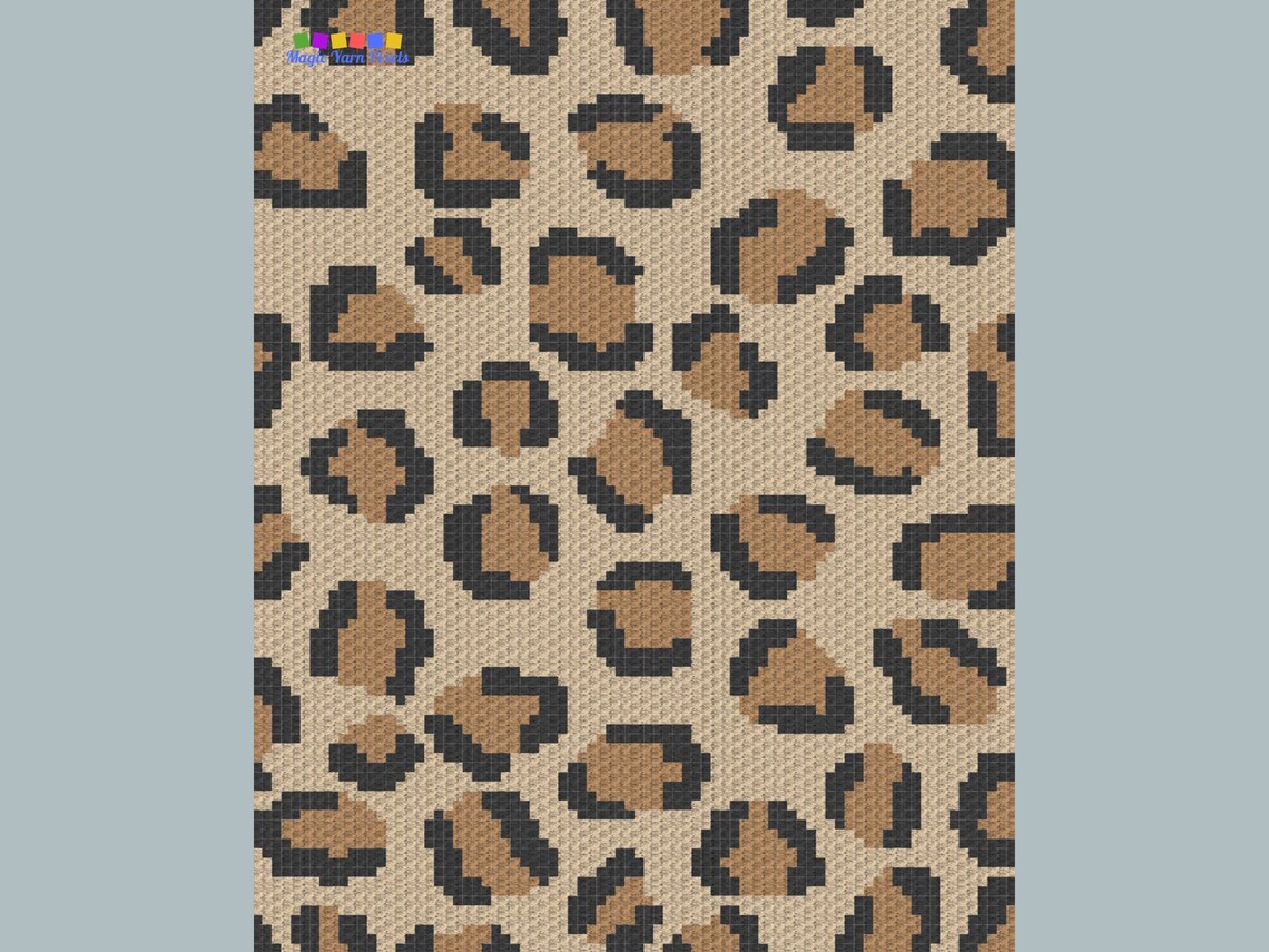 Leopard Cheetah Print Crochet Pattern - C2C and Tapestry (PDF Pattern ...