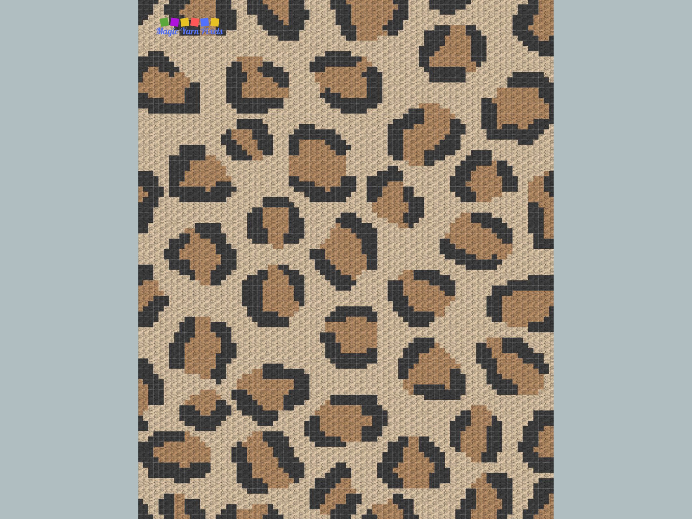 Leopard Cheetah Print Crochet Pattern - C2C and Tapestry (PDF Pattern ...