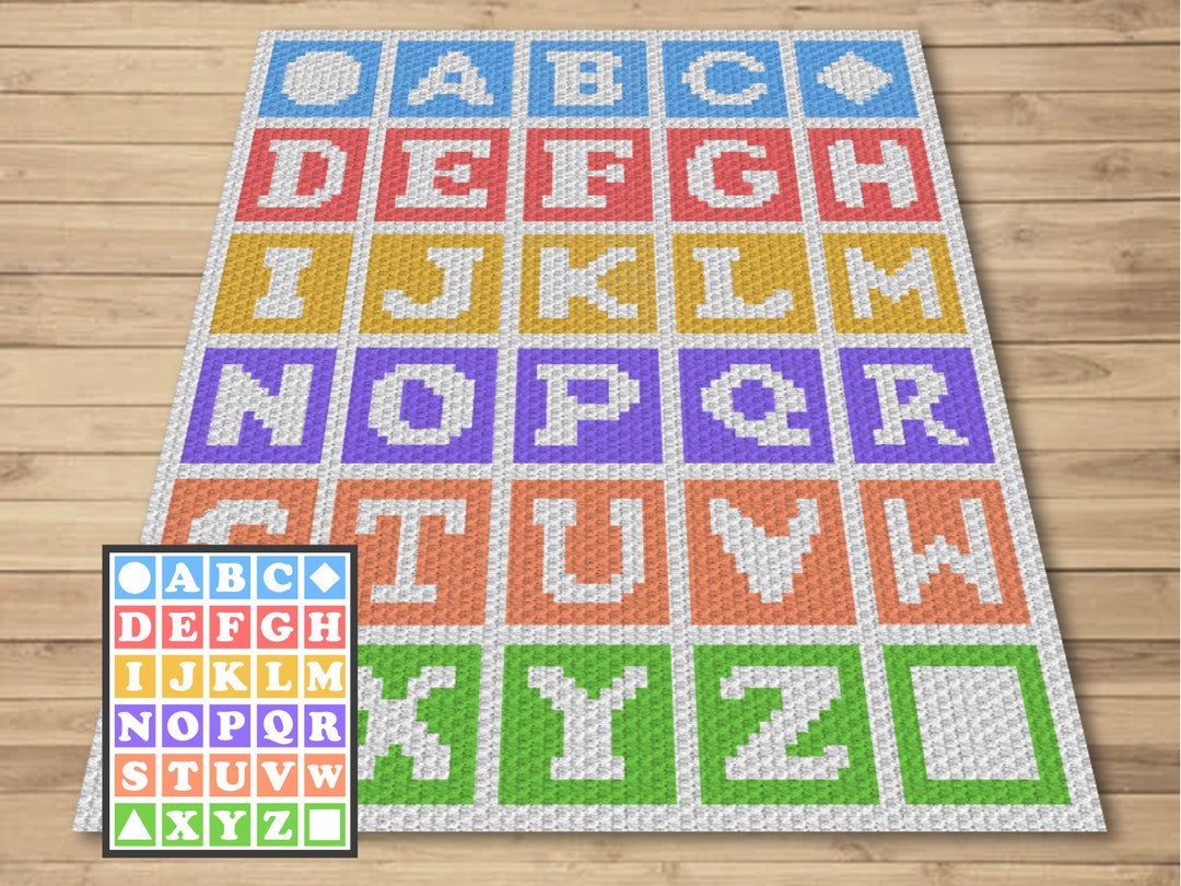 Baby Alphabet Mosaic Graph and Pattern C2C & Tapestry Crochet - C2C ...