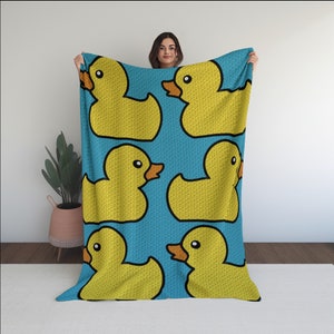 Rubber Ducks Crochet Afghan With C2C & Tapestry Written Pattern ...