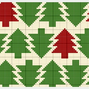 Christmas Tree Pattern Graph + Written Pattern for C2C & Tapestry ...