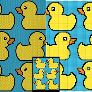 Rubber Ducks Crochet Afghan With C2C & Tapestry Written Pattern ...