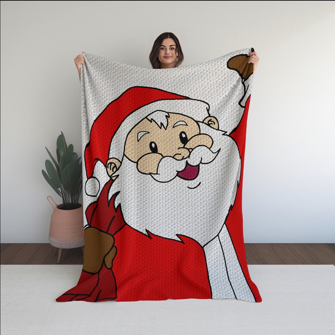 Christmas Santa Portrait Graph Pattern Tapestry & C2C Crochet Christmas ...
