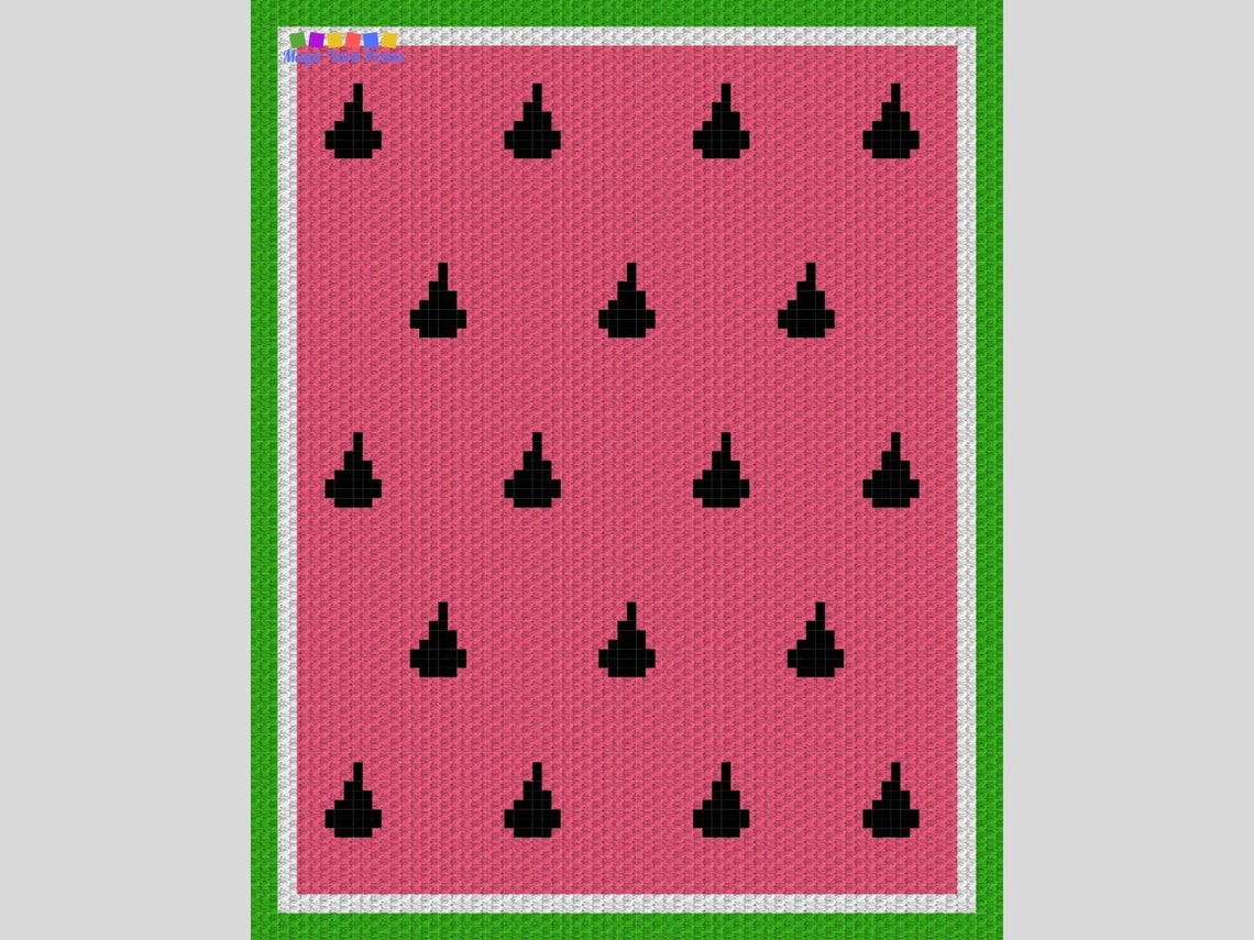 Summer Sweet Watermelon Graph Written Pattern for C2C & - Etsy