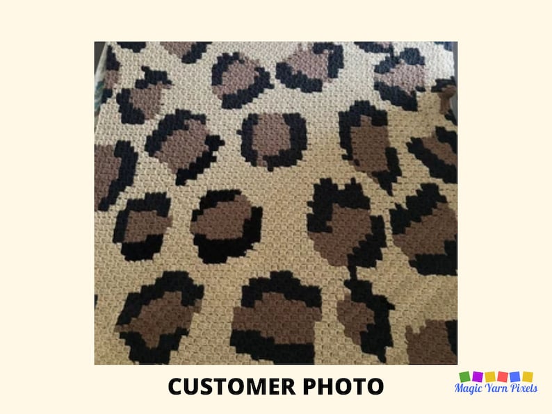 Leopard Cheetah Print Crochet Pattern - C2C and Tapestry (PDF Pattern ...