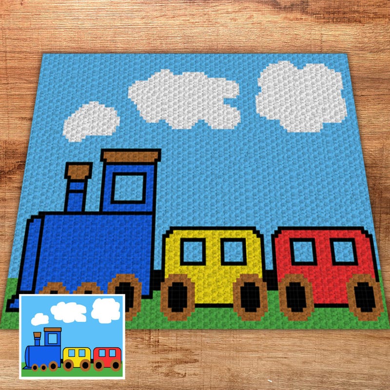 Crochet Train Tapestry - Etsy