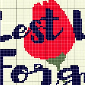 Lest We Forget Poppy Graph + Written Pattern for C2C & Tapestry Crochet ...