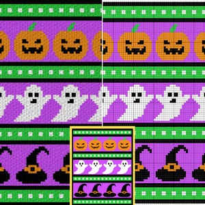 Spooky Halloween Graph and Pattern C2C & Tapestry Crochet | Halloween ...