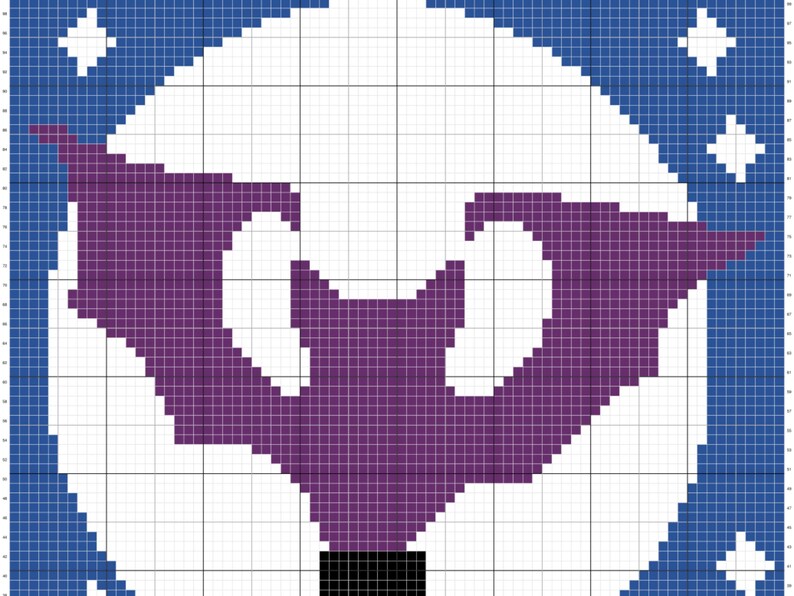 Halloween Moonlight Bat Graph and Pattern C2C & Tapestry - Etsy UK