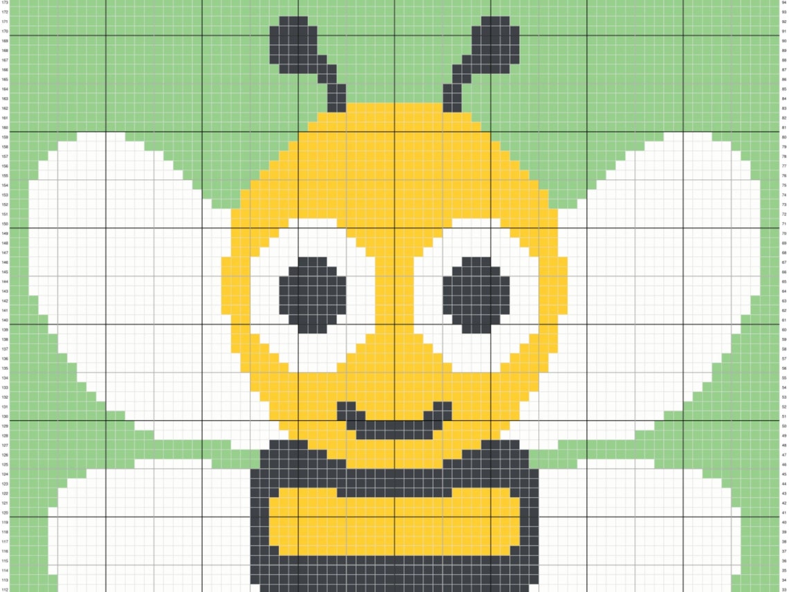Cute Bumblebee Graph and Pattern C2C & Tapestry Crochet - Etsy