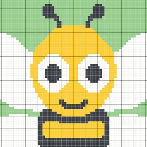 Cute Bumblebee Graph and Pattern C2C & Tapestry Crochet - Crochet Bee ...