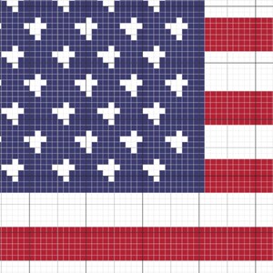 USA Flag Graph + Written Pattern for C2C Tapestry Crochet - Patriotic ...