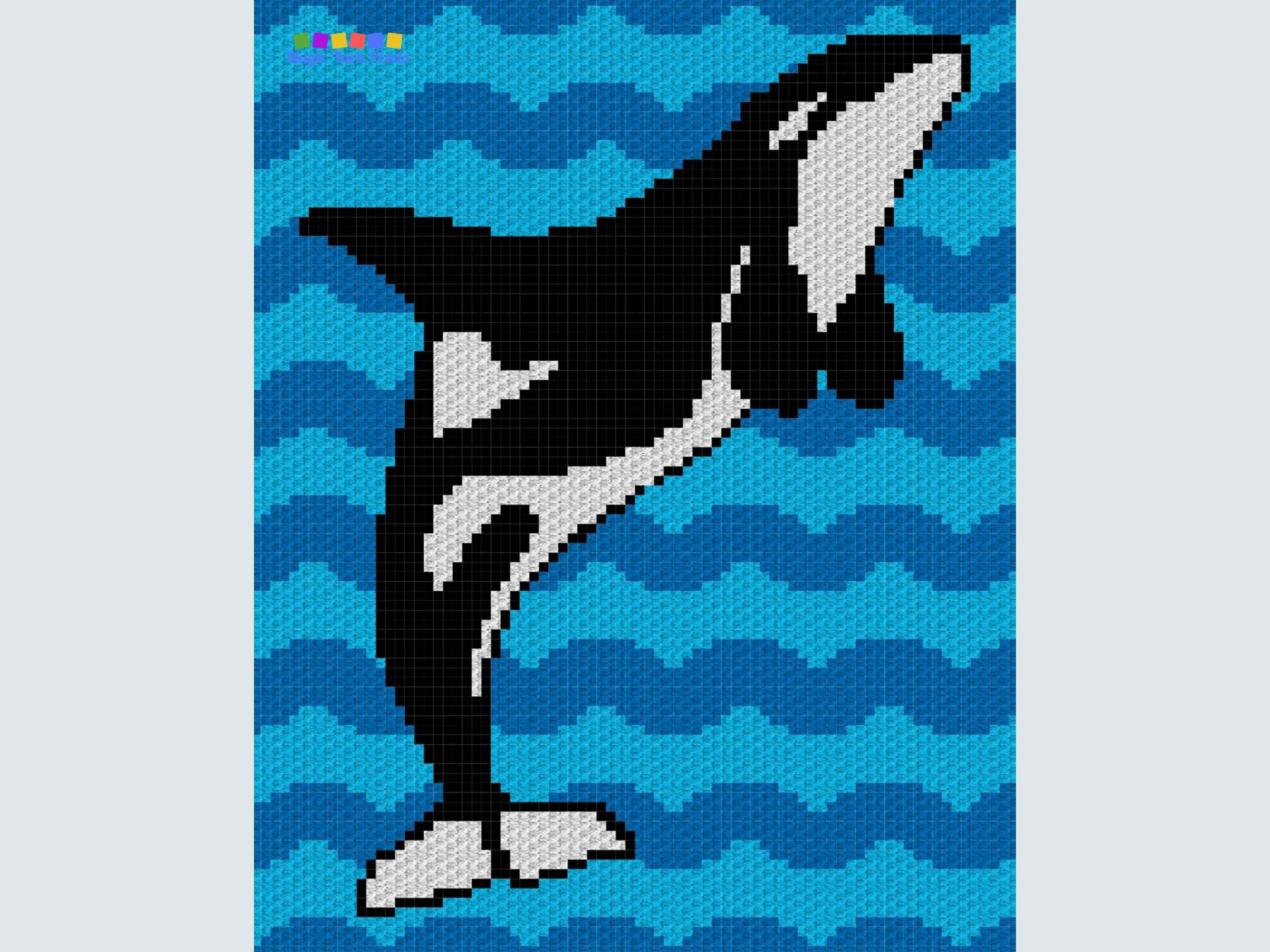 Ocean Orca Whale Graph Written Pattern for C2C & Tapestry - Etsy UK