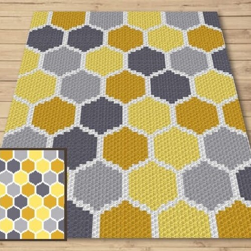 Bee Honeycomb Graph Written Pattern for C2C & Tapestry | Etsy