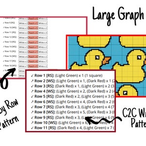 Rubber Ducks Crochet Afghan With C2C & Tapestry Written Pattern ...