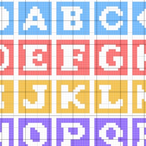Baby Alphabet Mosaic Graph and Pattern C2C & Tapestry Crochet - C2C ...