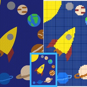 Solar System Planets Graph & Pattern C2C Tapestry Crochet - Etsy
