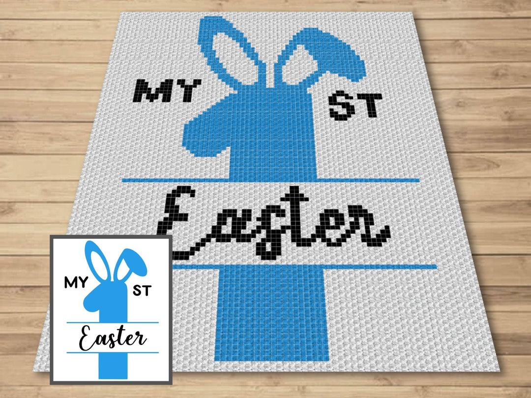 My First Easter Baby Boy Graph & Pattern C2C and Tapestry Crochet ...