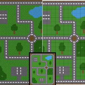 Toy Car Road Play Mat Graph and Pattern C2C & Tapestry Crochet - C2C ...
