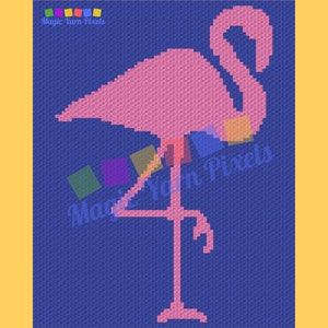 Pink Flamingo Outline Graph and Pattern C2C & Tapestry Crochet ...