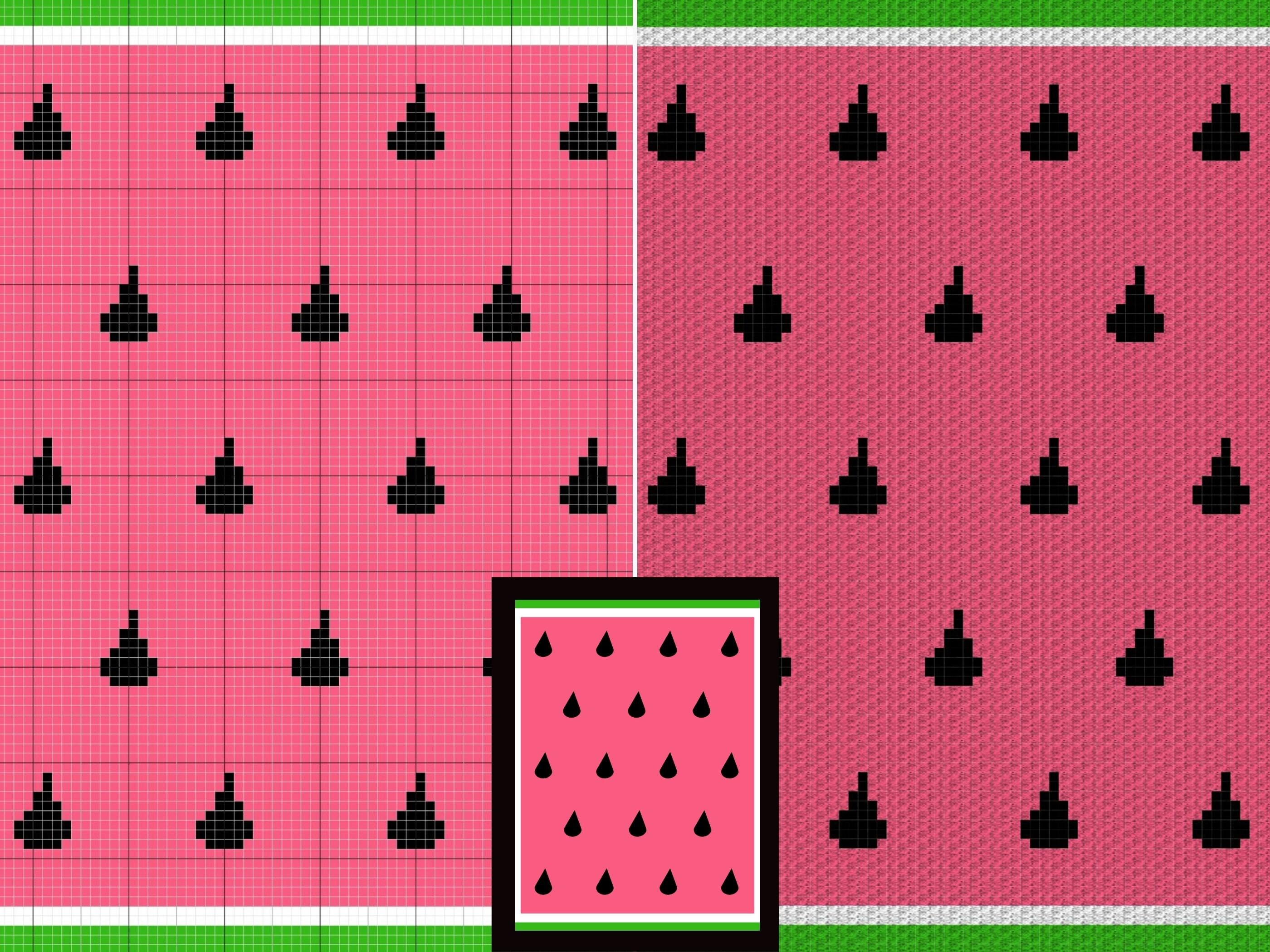 Summer Sweet Watermelon Graph Written Pattern for C2C & - Etsy