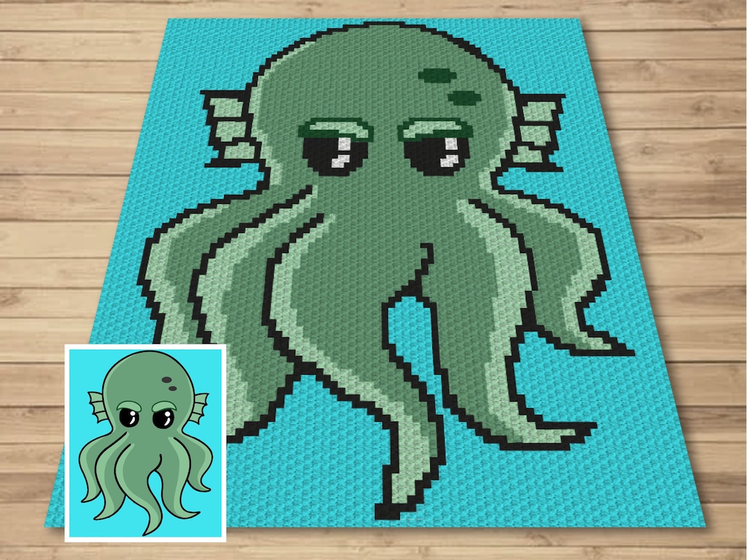 Octopus Kraken Graph Written Pattern for C2C & Tapestry Crochet Kraken ...