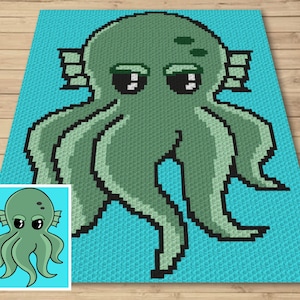 Octopus Kraken Graph Written Pattern for C2C & Tapestry Crochet Kraken ...