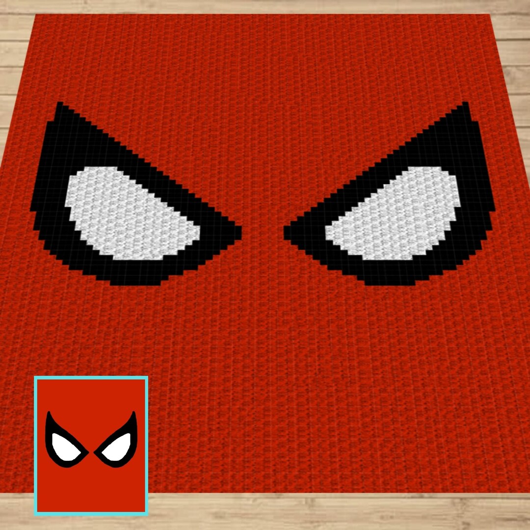 Superhero Mask Graph + Written Pattern for C2C & Tapestry Crochet - C2C ...