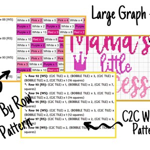 Mama's Little Princess Graph and Pattern C2C & Tapestry Crochet ...