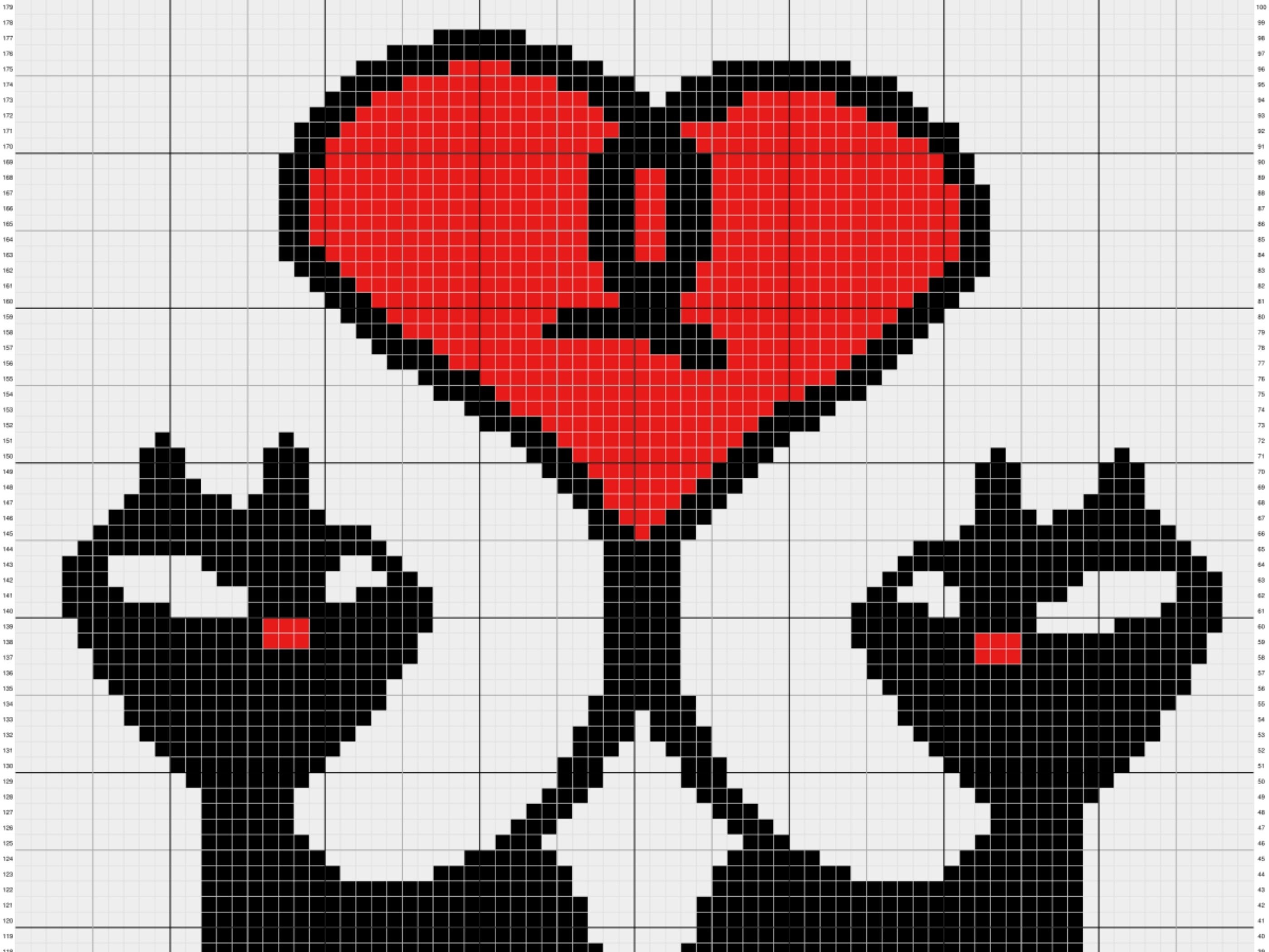 Valentines Cats Crochet Blanket Pattern – C2C Graphgan (PDF Pattern ...