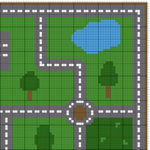 Toy Car Road Play Mat Graph and Pattern C2C & Tapestry Crochet - C2C ...