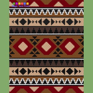 Aztec Tribal Pattern Graph and Pattern C2C & Tapestry Crochet - C2C ...