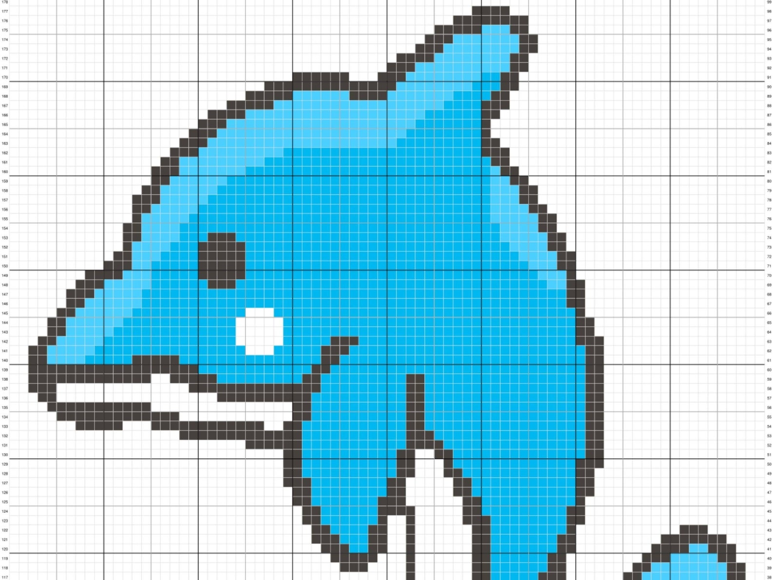 Jumping Dolphin Splash Graph and Pattern C2C & Tapestry - Etsy UK