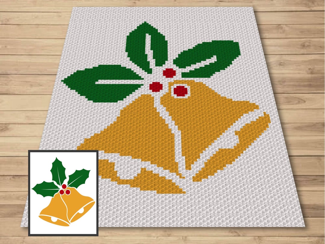 Christmas Bells Graph and Pattern C2C & Tapestry Crochet - Christmas ...