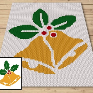 Christmas Bells Graph and Pattern C2C & Tapestry Crochet - Christmas ...