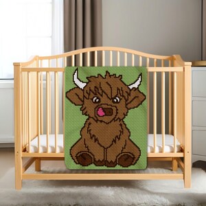 Baby Highland Cow Graph Crochet Pattern for C2C + Tapestry Crochet ...