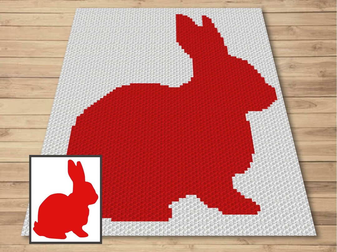 Zodiac Lucky Rabbit Silhouette Graph and Pattern C2C & Tapestry Crochet ...