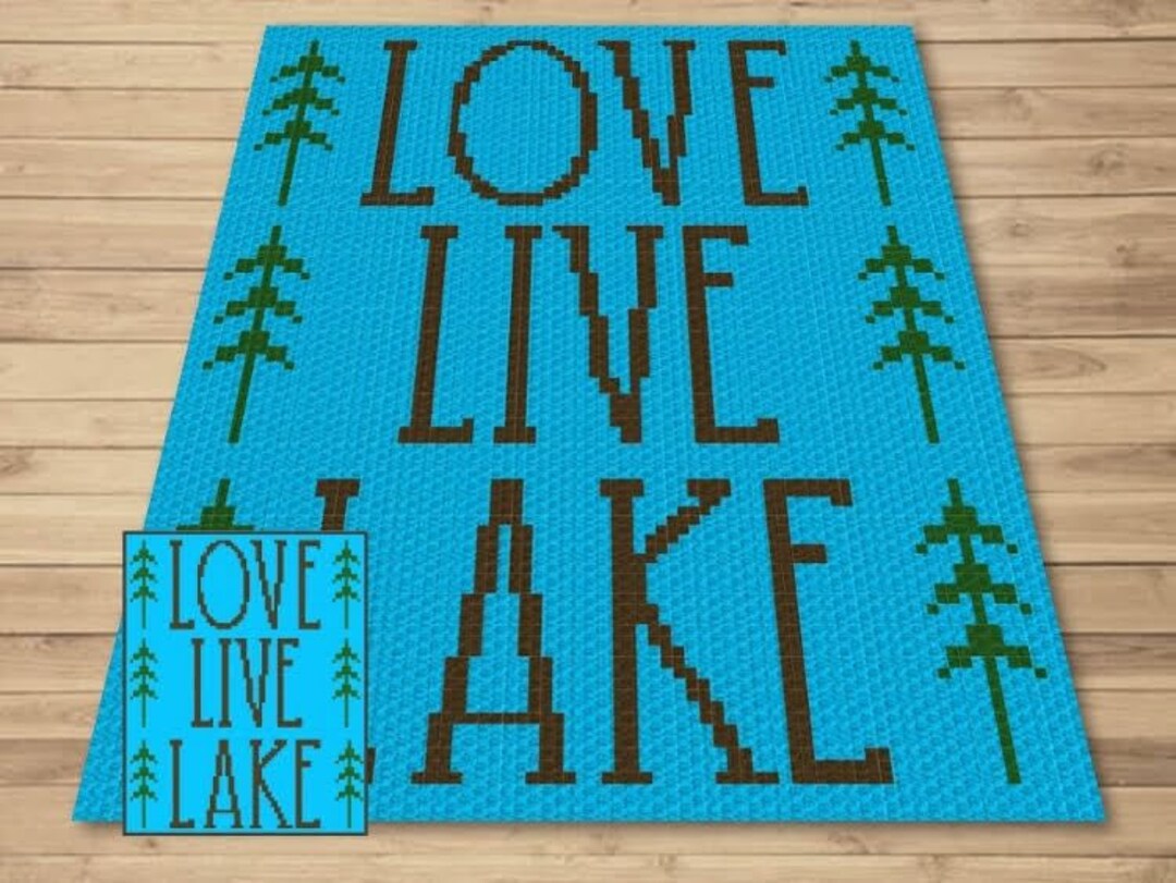 Love Live Lake Graph + Written Pattern for C2C & Tapestry Crochet - Log ...