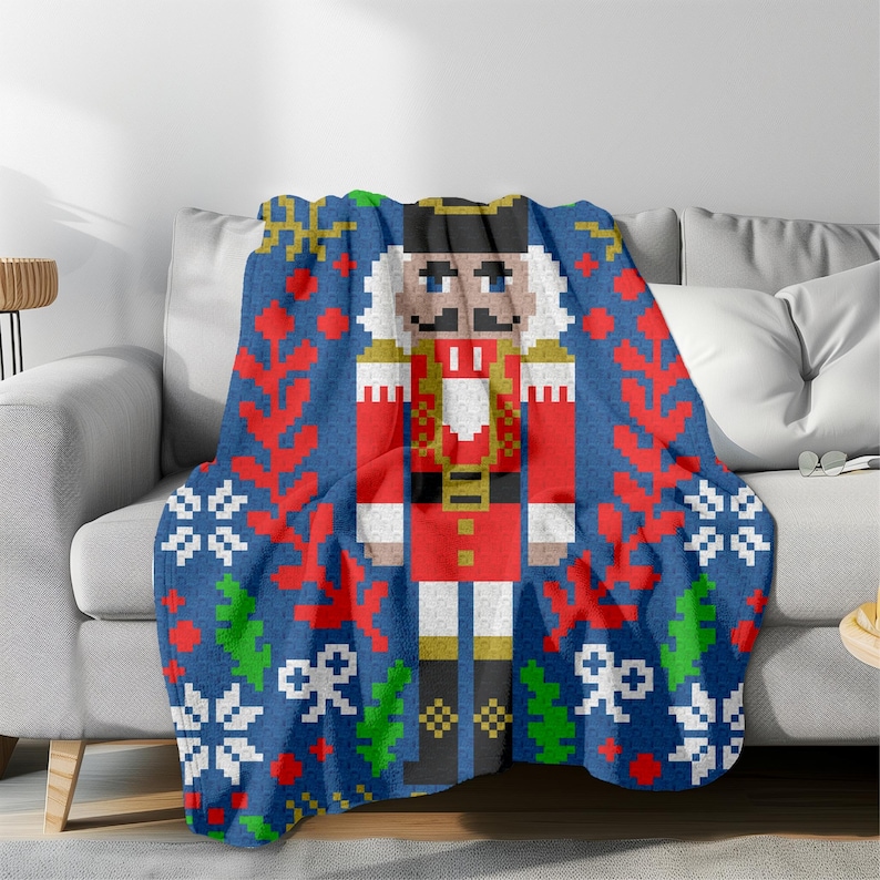 Christmas Nutcracker Afghan Crochet Pattern | C2C, Tapestry (PDF ...