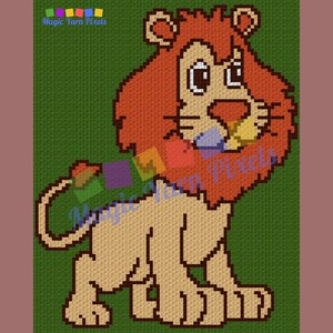 Safari Lion Graph + Written Pattern for C2C & Tapestry Crochet - Lion ...