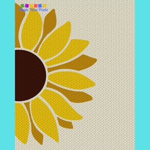 Sunflower Graph and Pattern C2C & Tapestry Crochet - Sunflower Summer ...