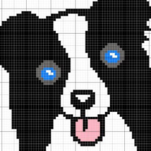 Border Collie Graph + Written Pattern for C2C & Tapestry Crochet ...