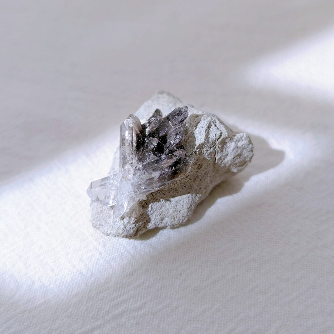 Amazing Black and Silver Brookite on Matrix Mineral Specimen Collection ...