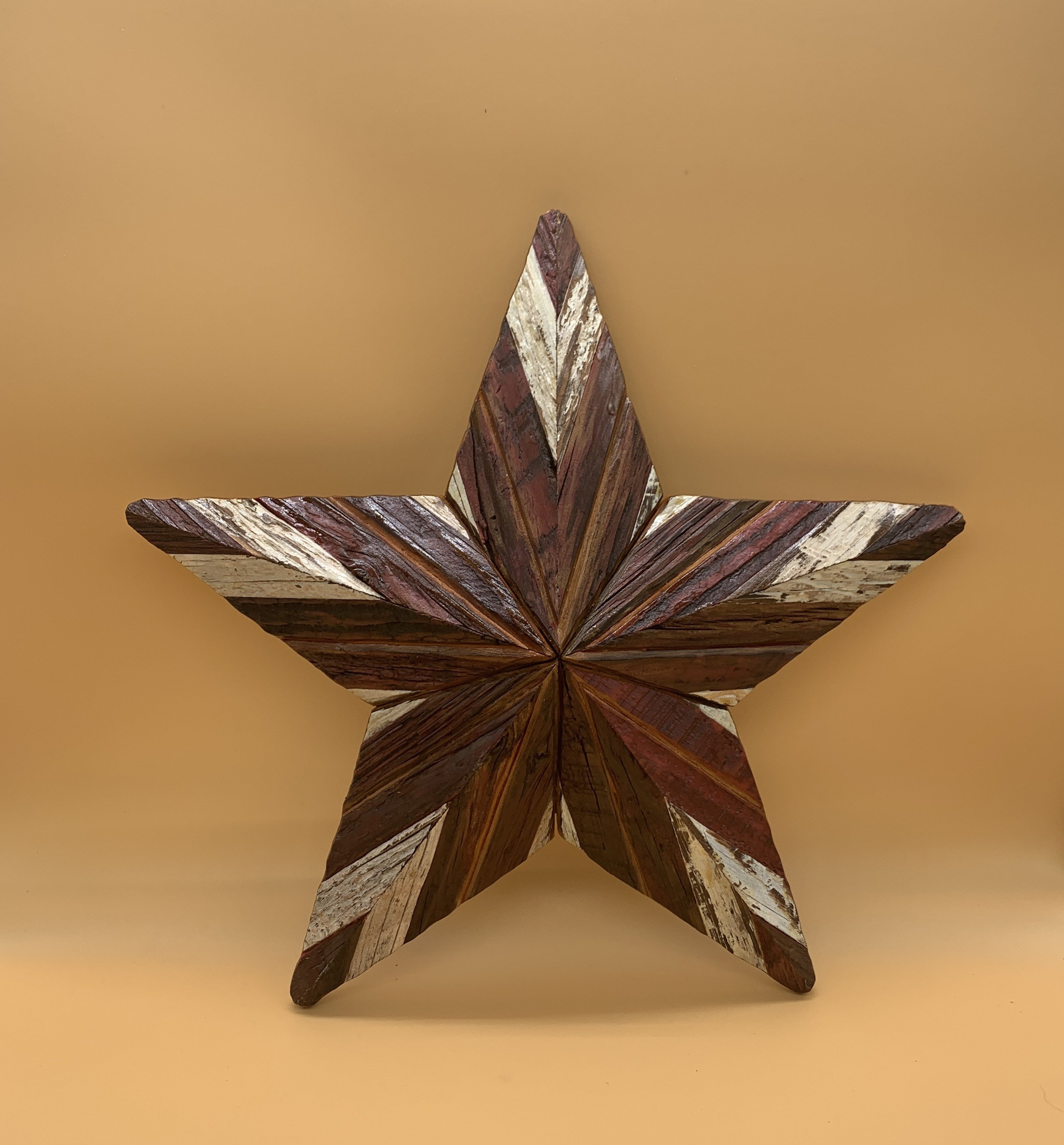 Barn Wood Star, 3D Barn Wood Star, Red and White Star, Unique Wall ...