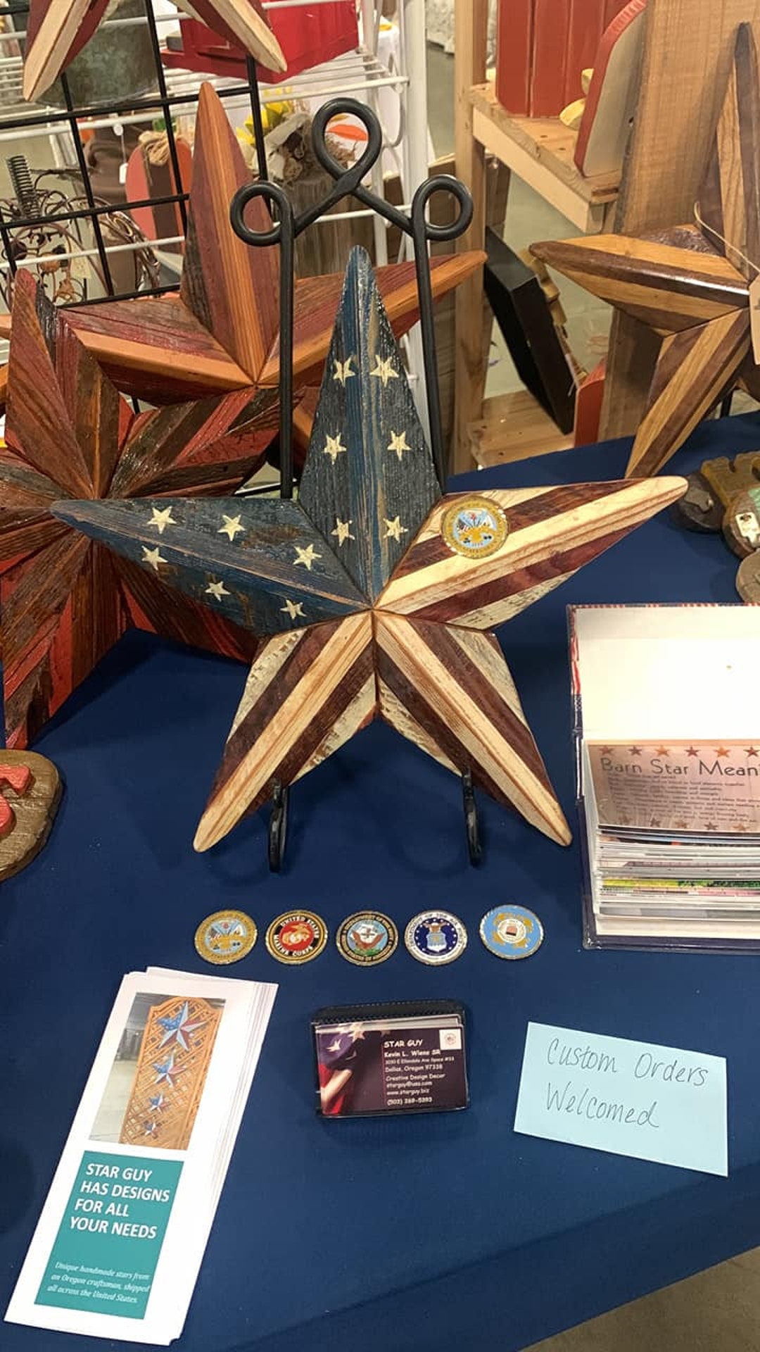 Challenge Coin Star From Barn Wood - Etsy