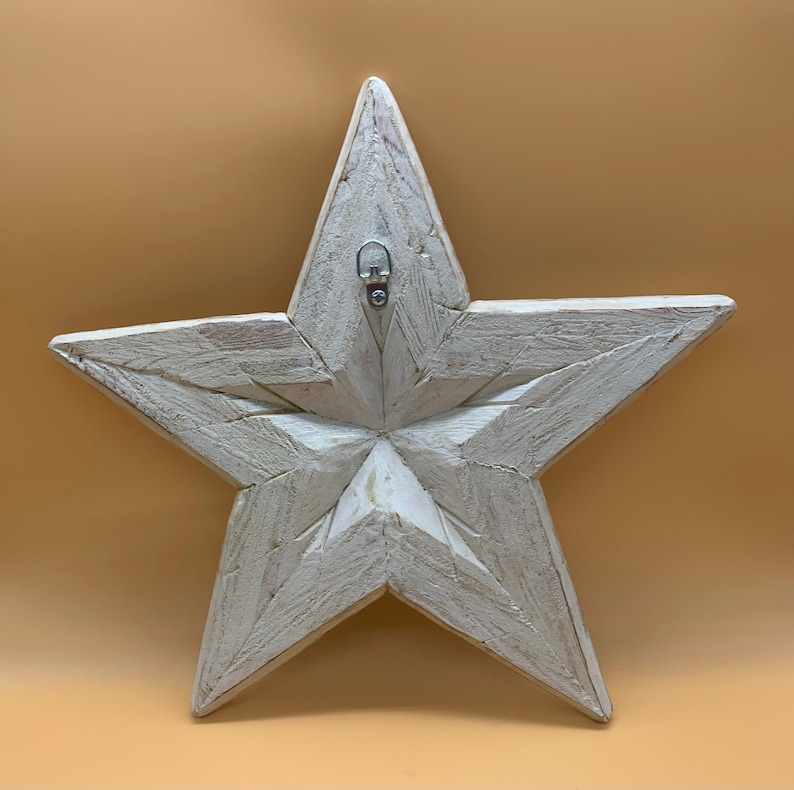 Distressed White 3D Star - Etsy