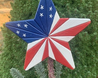 Patriotic Decor, Top Hat, Blue With Red Star - Independence Day ...