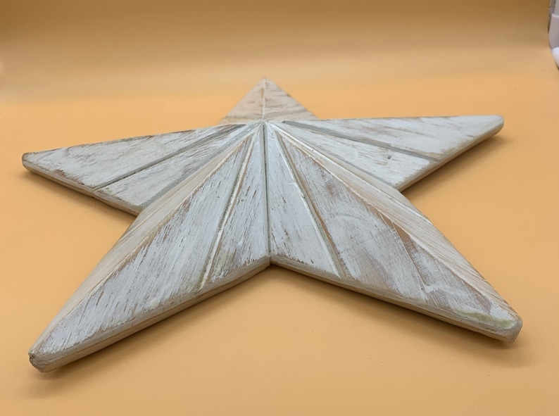 Distressed White 3D Star - Etsy